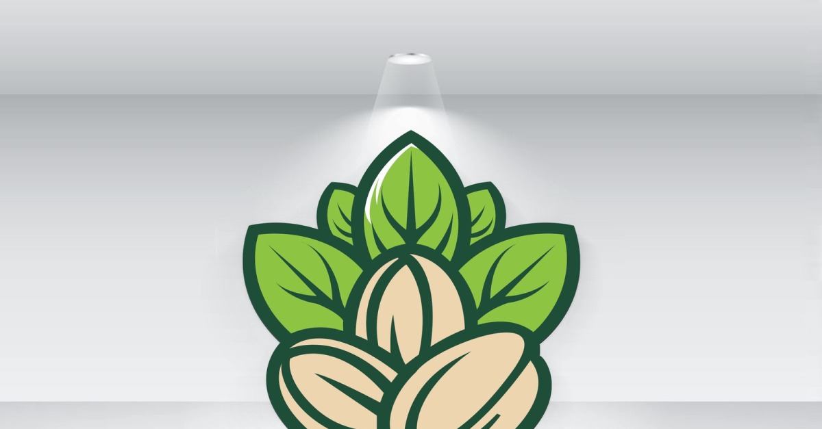 Format vectoriel du modèle de logo pistache - TemplateMonster