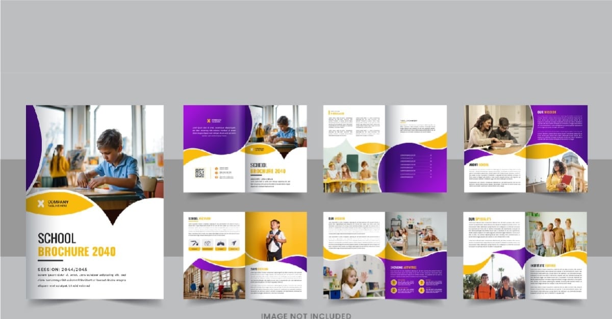 School admission brochure or education brochure prospectus design template