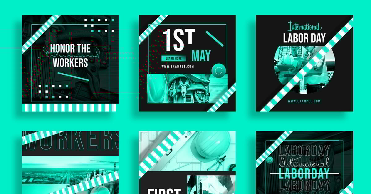 Plantilla del Día Internacional del Trabajo - TemplateMonster