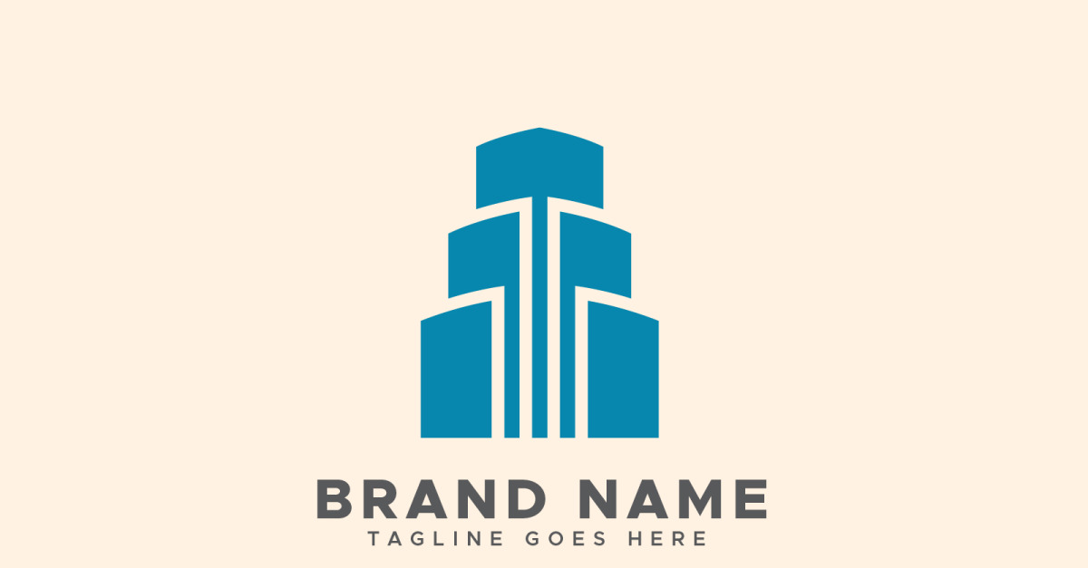 Premium lüks Bina logo tasarım şablonu - TemplateMonster