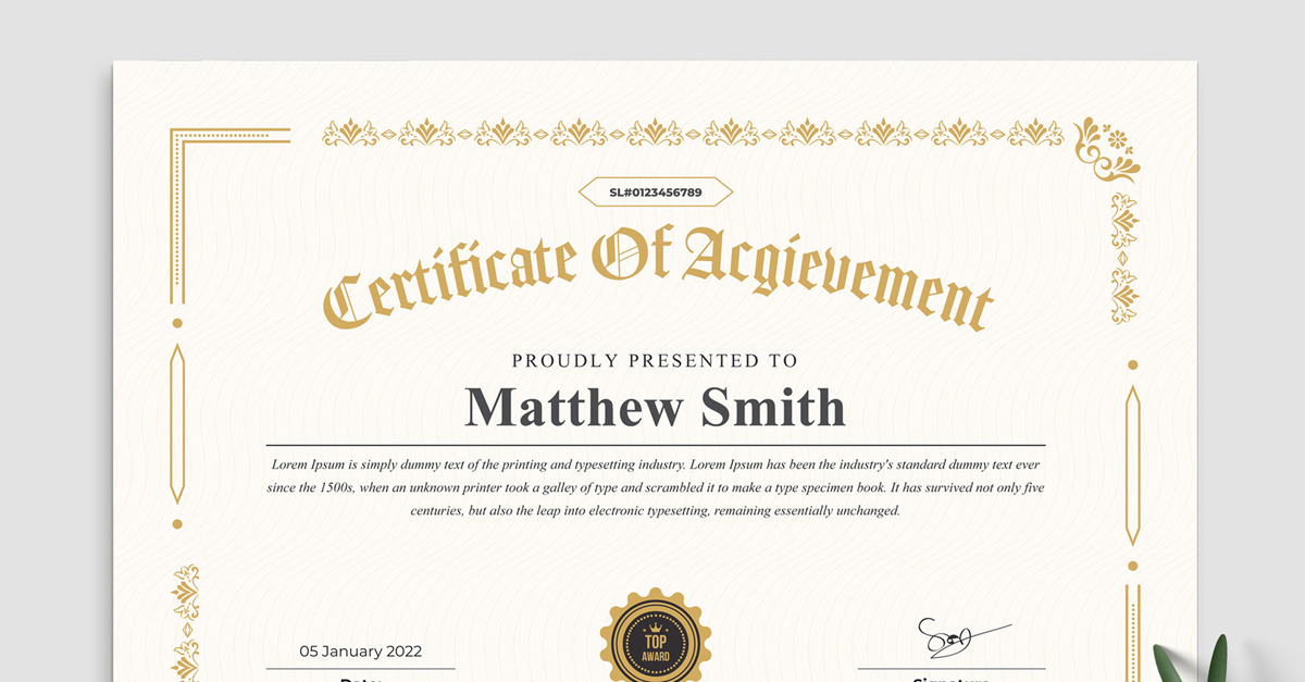 Pro Certificates Template #376791 - TemplateMonster