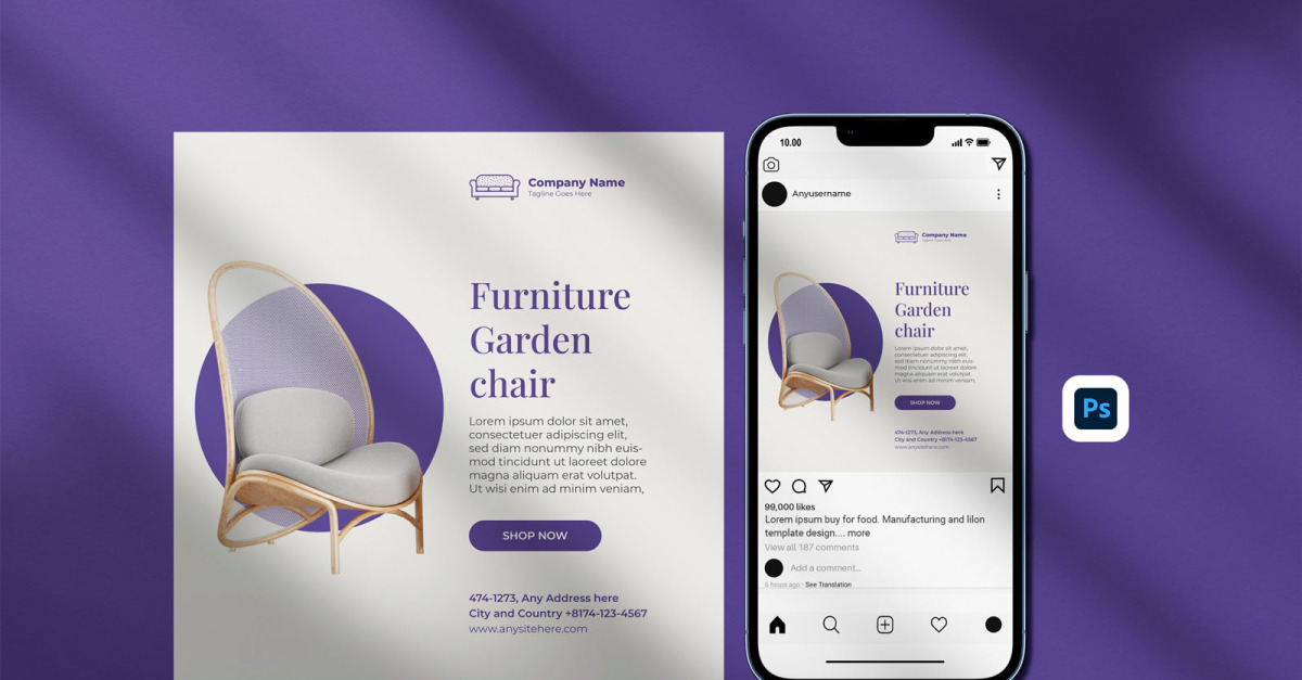 Furniture Garden Chair Description Instagram Post
