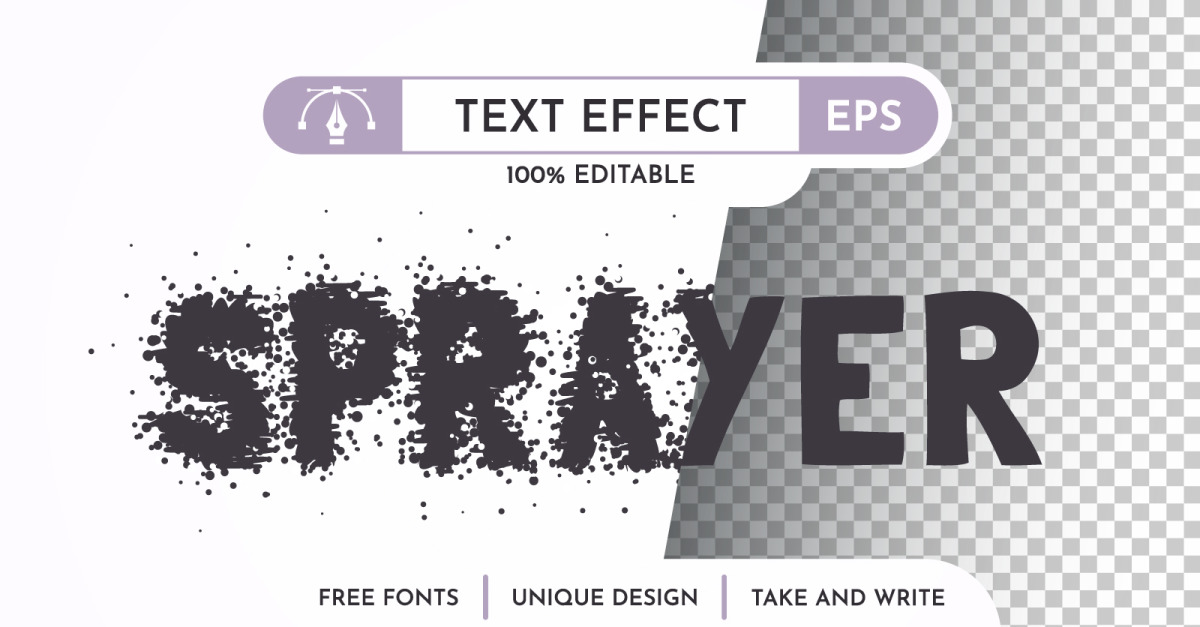 Sprayer - Editable Text Effect, Font Style - TemplateMonster