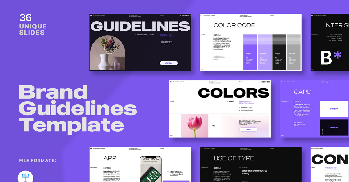 Brand Guidelines Keynote Template #377144 - TemplateMonster