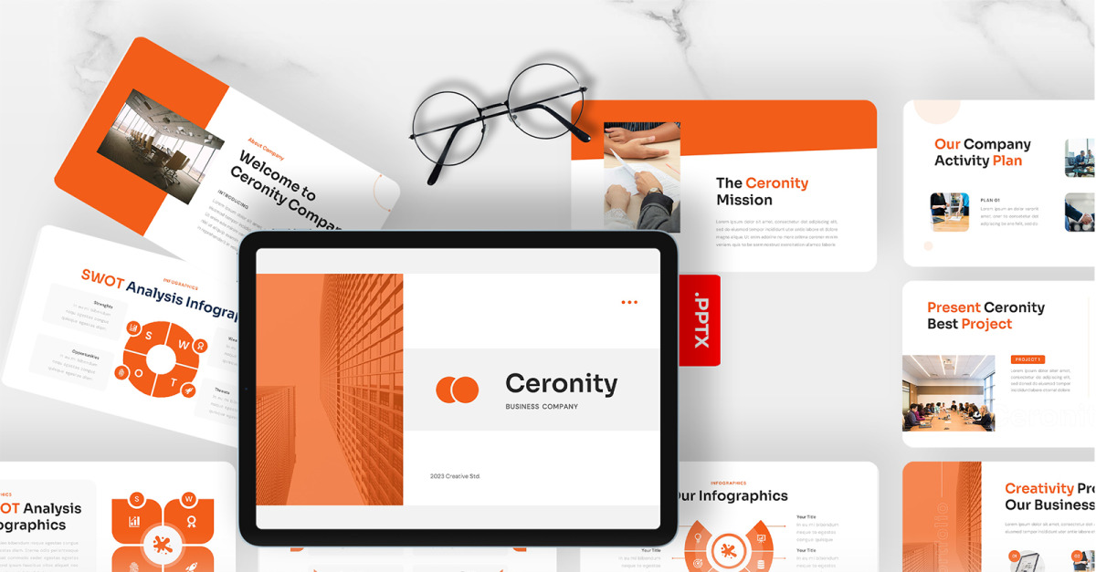 Ceronity - İş PowerPoint Şablonu #377137 - TemplateMonster