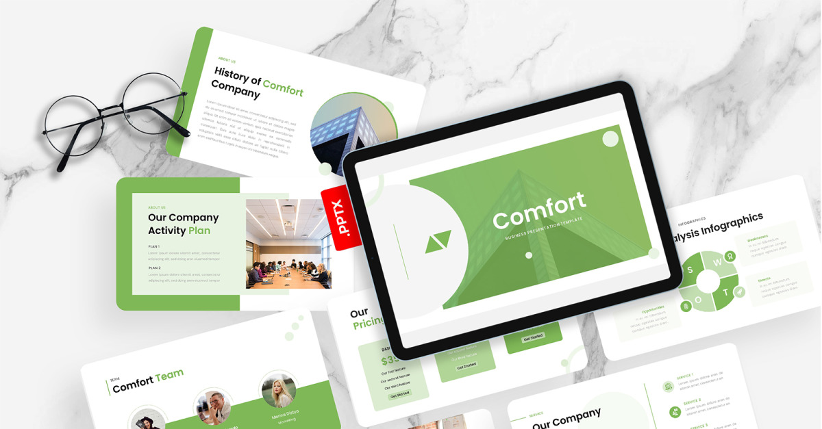 Comfort – Business PowerPoint Template - TemplateMonster