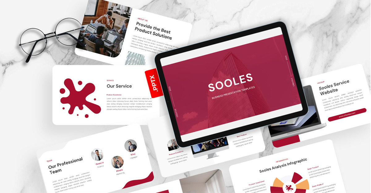 Soles: modello PowerPoint aziendale #377123 - TemplateMonster