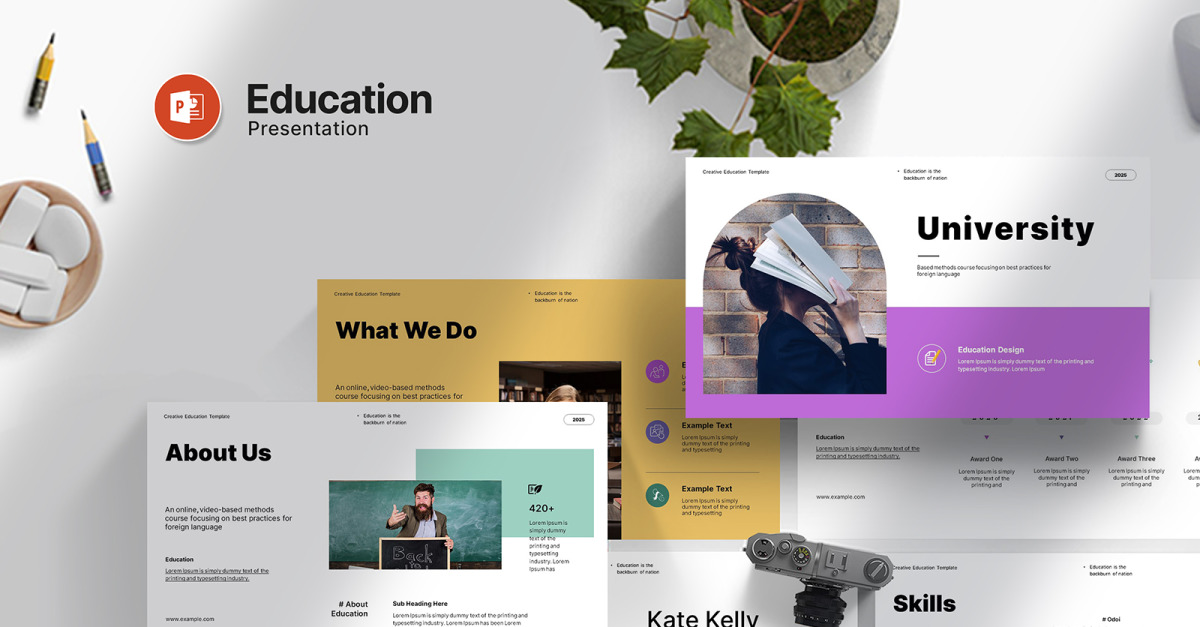 Plantilla de presentación digital educativa - TemplateMonster