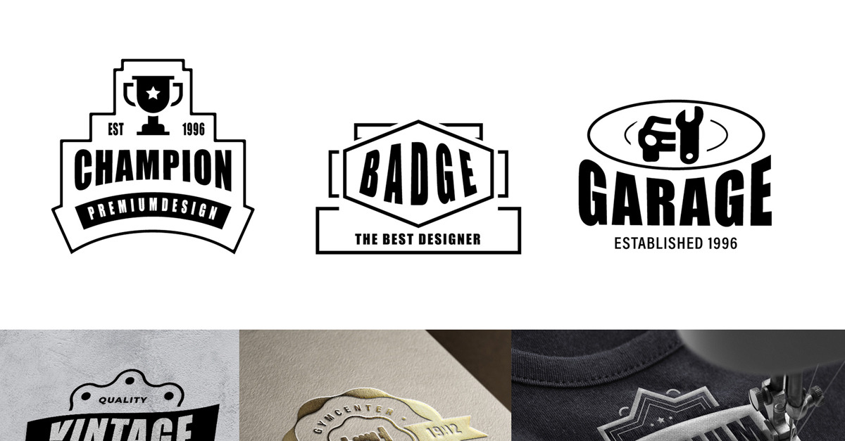 Vintage Style Badges And Logo #377424 - TemplateMonster