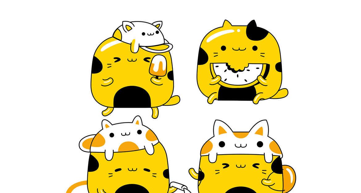 Cute Cat Character Pack #12 #377501 - TemplateMonster