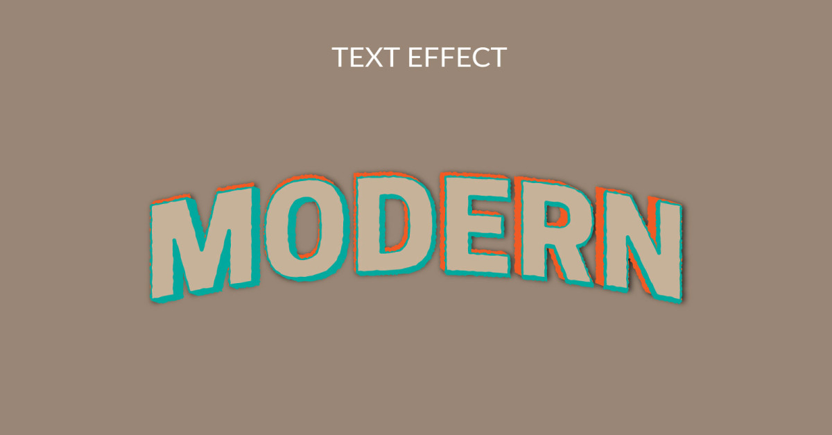 Modern 3D Editable Vector Eps Text Effect Template
