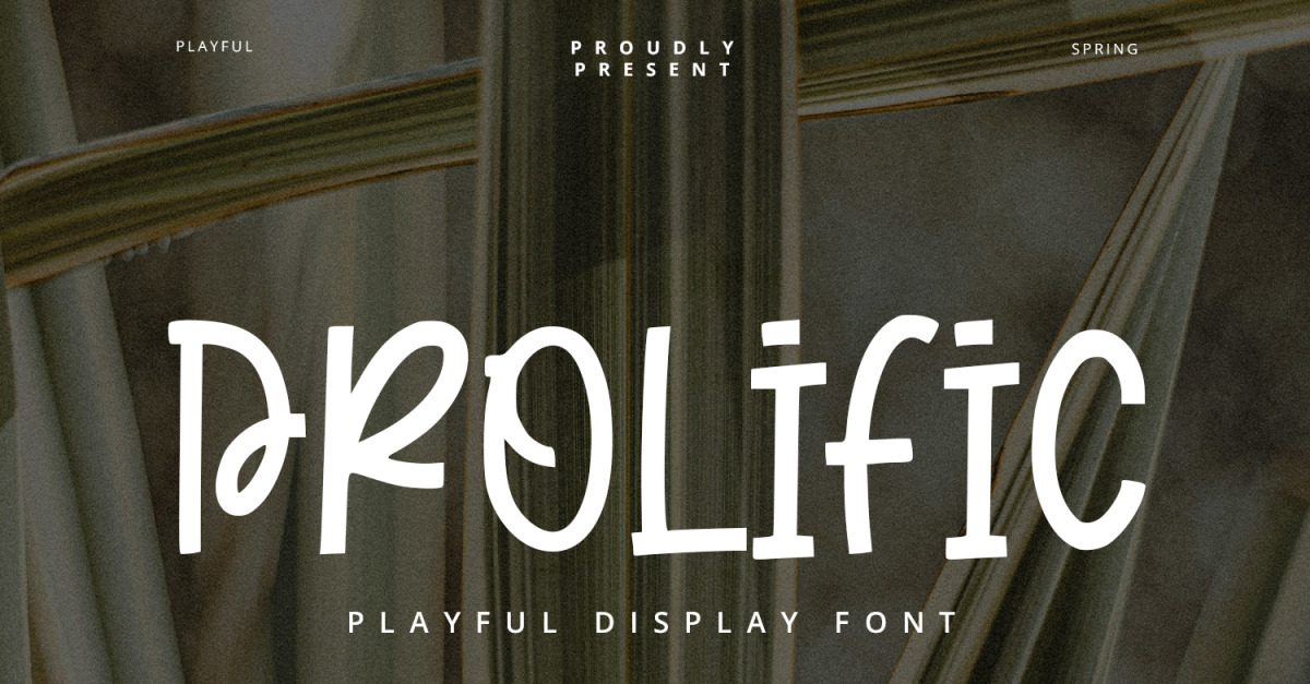 Prolific - Playful Display Font #377564 - TemplateMonster