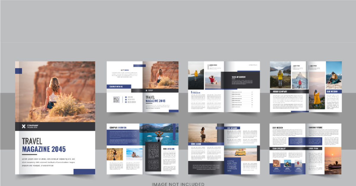 Modelo de design de folheto de viagem ou layout de design de modelo de ...