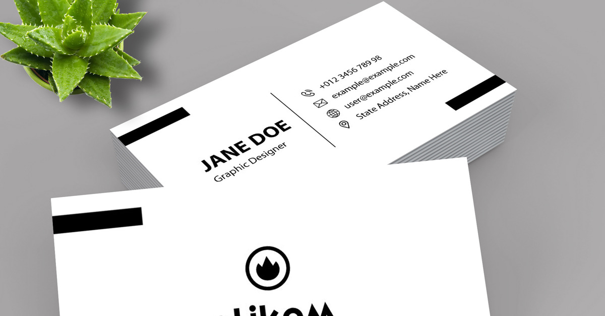 White Business Card Template #377692 - TemplateMonster