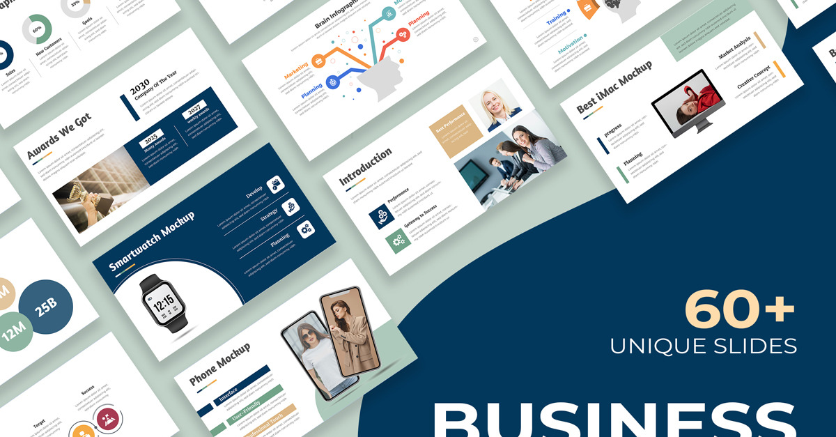 Business Plan Presentation Template Layout Design