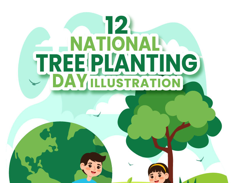 12 National Tree Planting Day Illustration - TemplateMonster