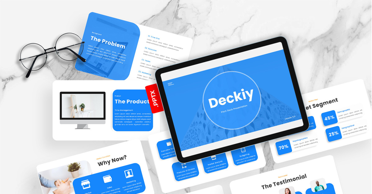 Deckiy – Mehrzweck-Pitch-Deck-PowerPoint-Vorlage