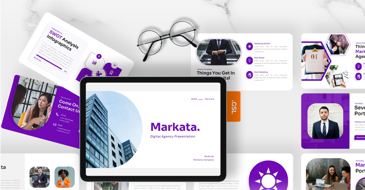 Markata - Digital Agency Google Slides Template
