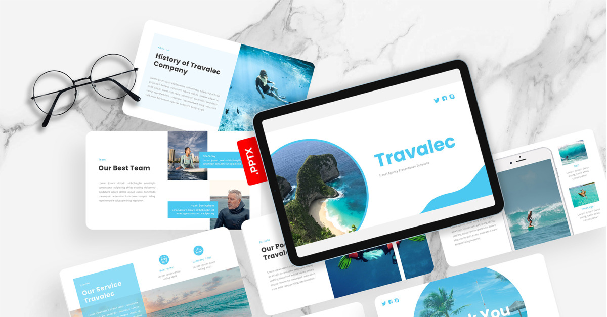 Travalec – Plantilla de PowerPoint para agencia de viajes