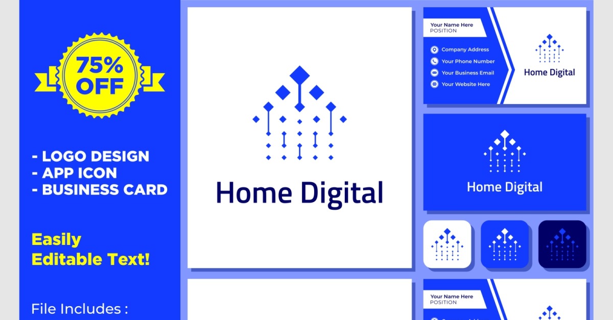 Home Digital House Technology Logo #378108 - TemplateMonster