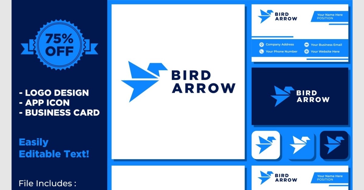 Kuş Ok Sinek Başarı Modern Logo #378100 - TemplateMonster
