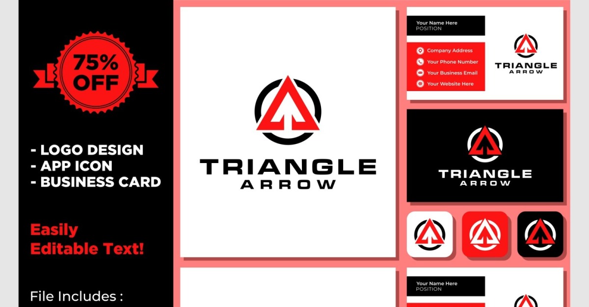 Triangle Flèche Vers Le Haut Logo Géométrique