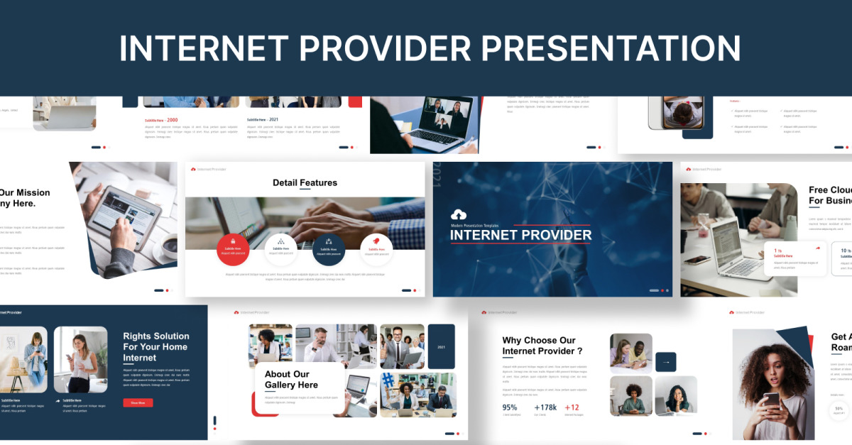 Internet Provider PowerPoint šablony prezentace