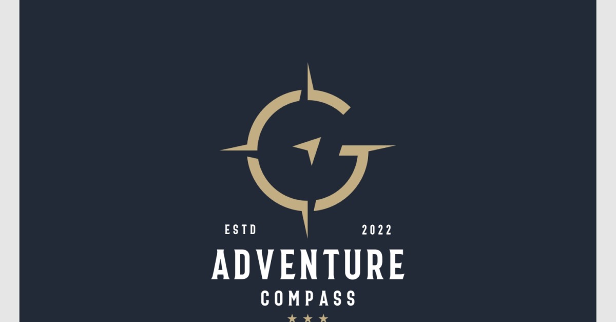 Letter G Compass Navigation Adventure Logo - TemplateMonster
