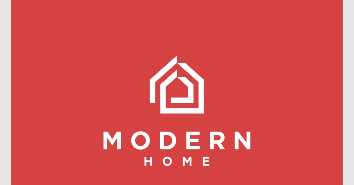 Logo de maison simple abstrait #378282 - TemplateMonster