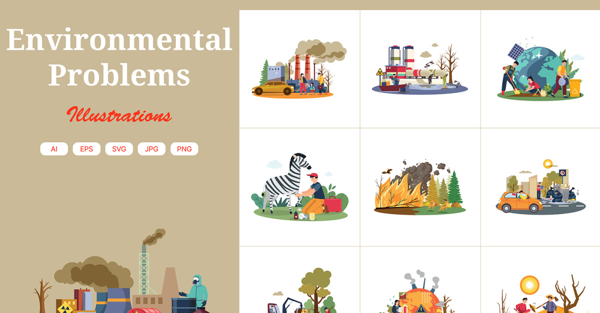 M622_Environmental Problems Illustration Pack 1