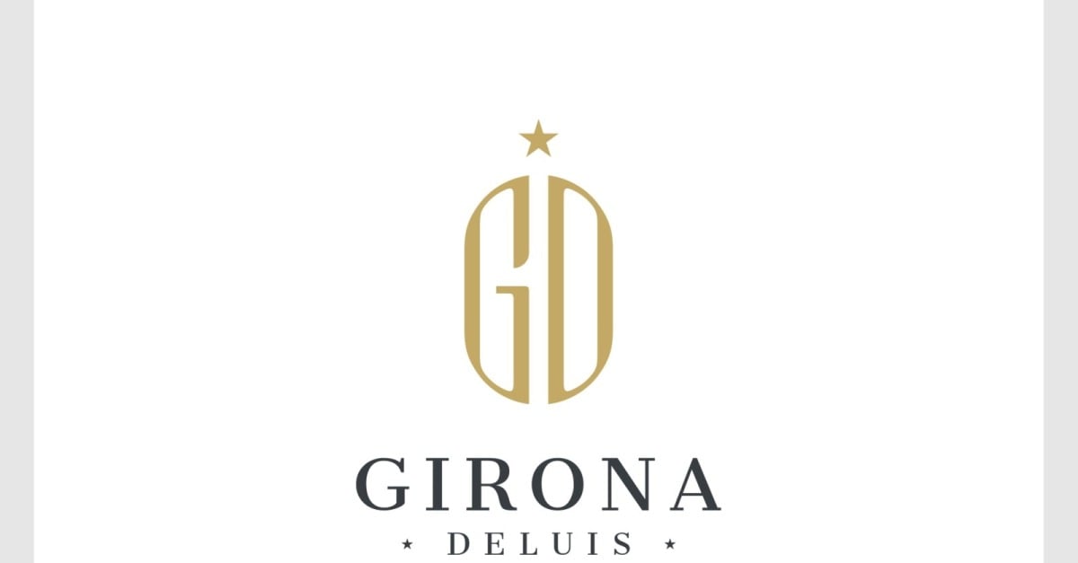 Letter GD Initials Gold Luxury Logo #378325 - TemplateMonster