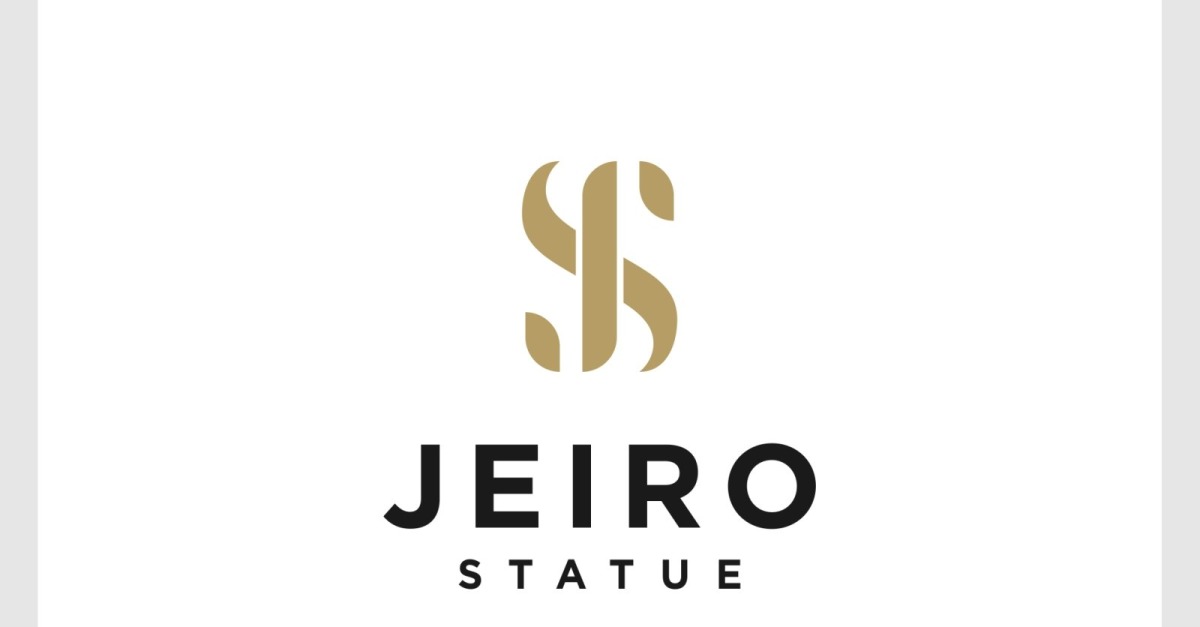 Letter JS Initials Gold Luxury Logo #378387 - TemplateMonster