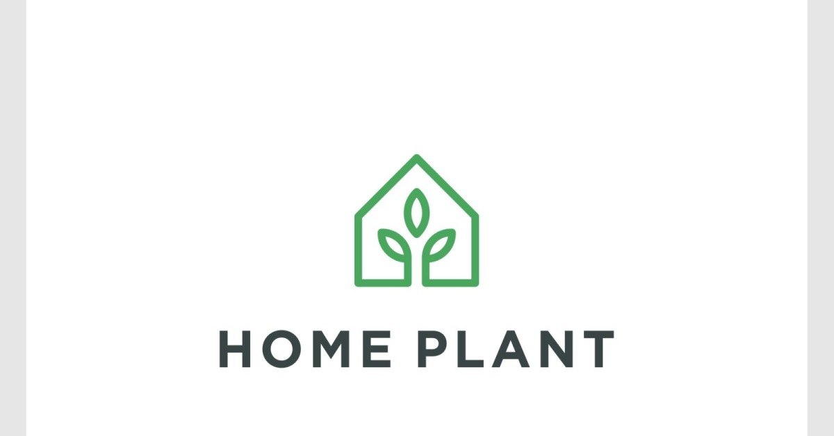 Logo de feuille de plante d'intérieur - TemplateMonster