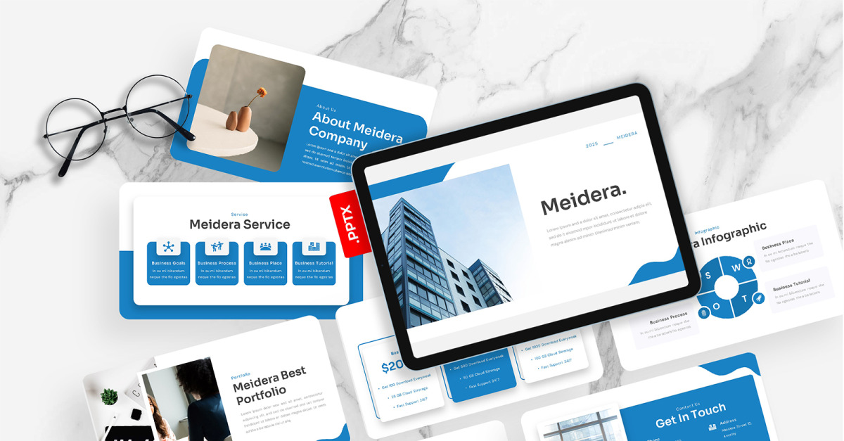 Meidera - Business PowerPoint Template - TemplateMonster