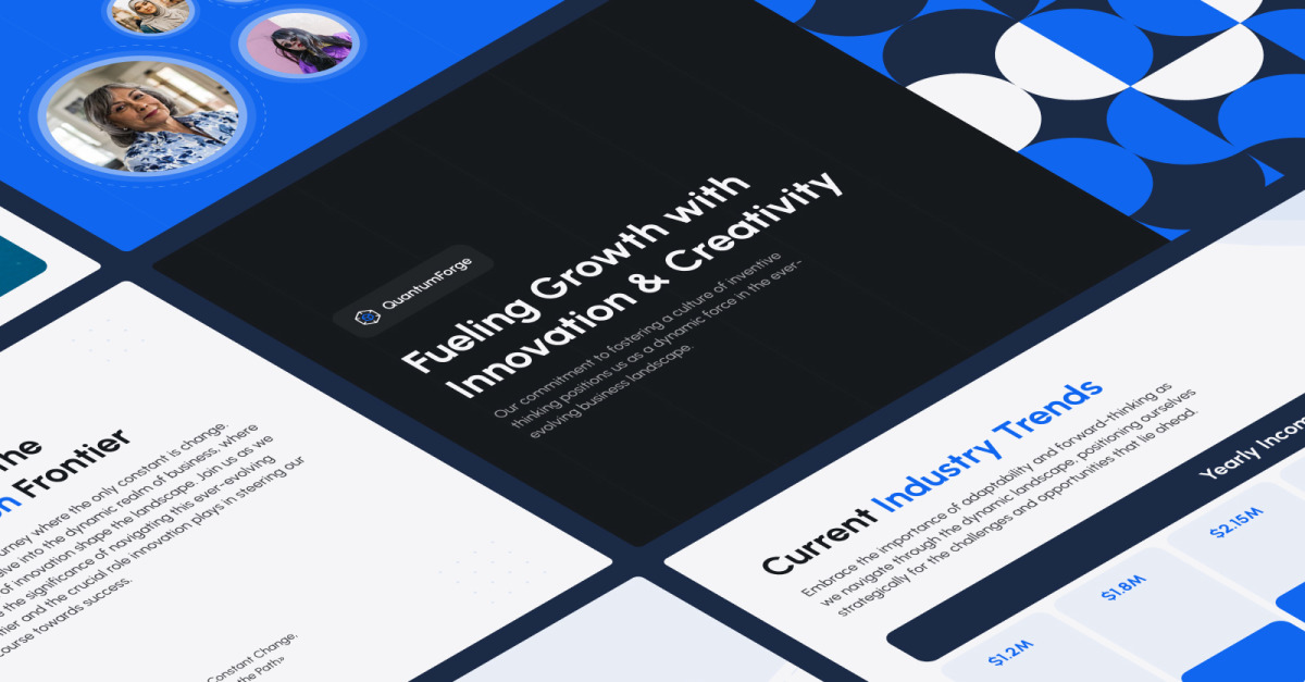 Plantilla de presentación empresarial — Quantum Forge