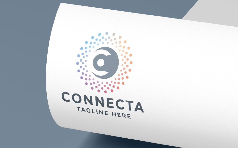 Connect Tech Harf C Logo Sıcaklığı #378565 - TemplateMonster