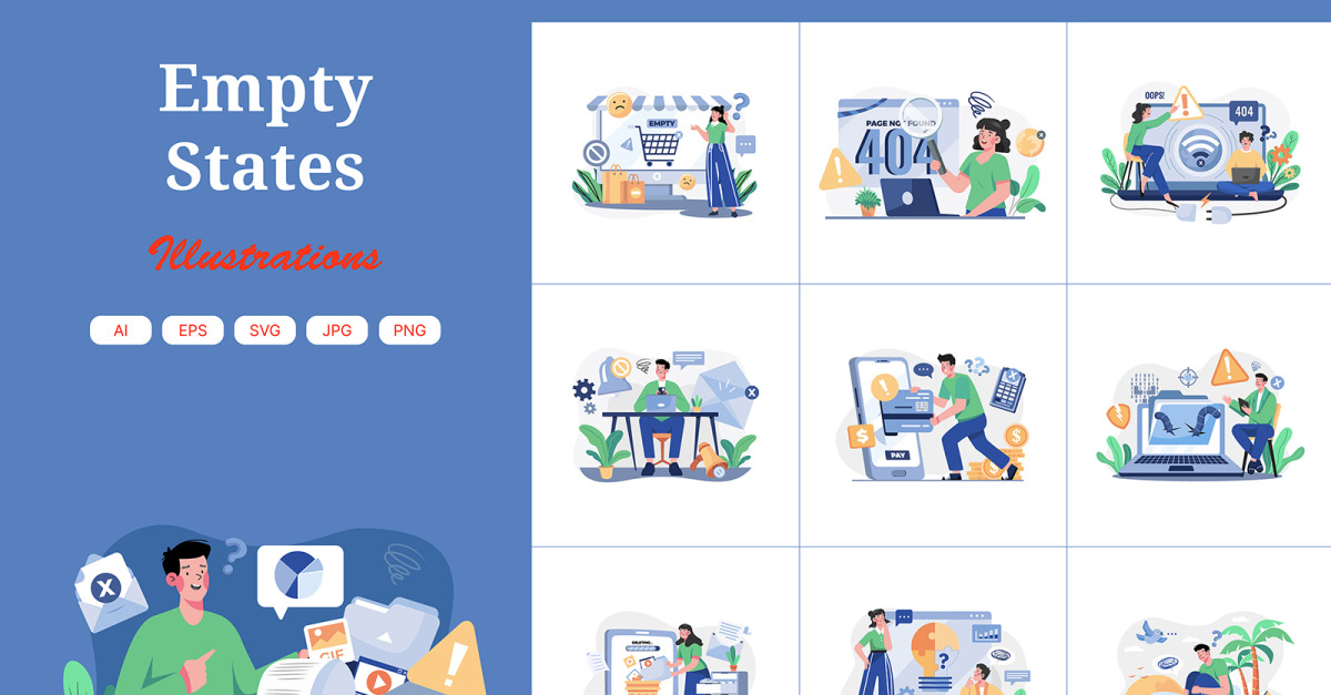 M597_ Empty States Illustration Pack 1 - TemplateMonster