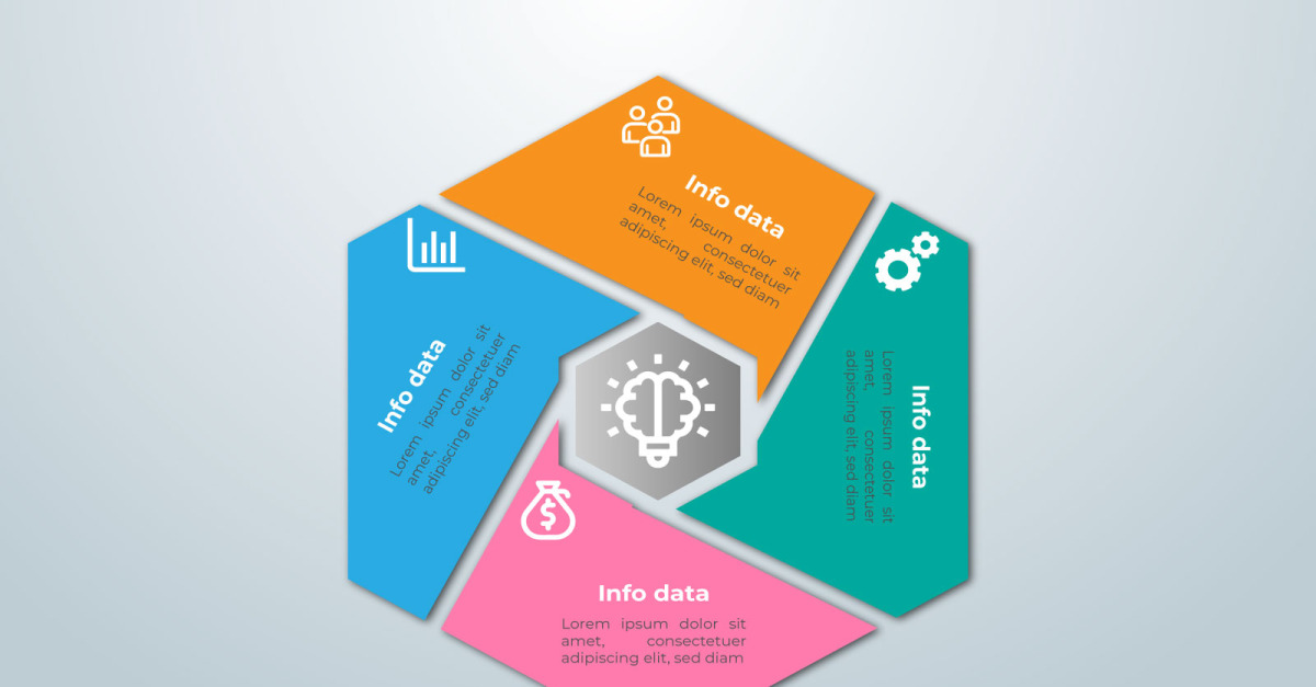 Conception de modèle d'élément infographique vectoriel de style ...