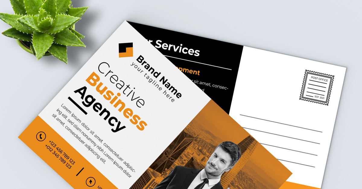 Creative Business Post Card Template - TemplateMonster