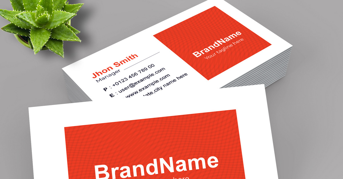 Modern Orange Business Card #378784 - TemplateMonster