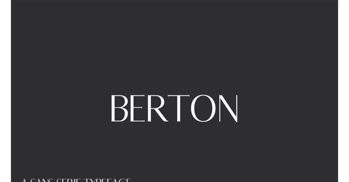 Paquete familiar de fuentes Berton Sans Serif