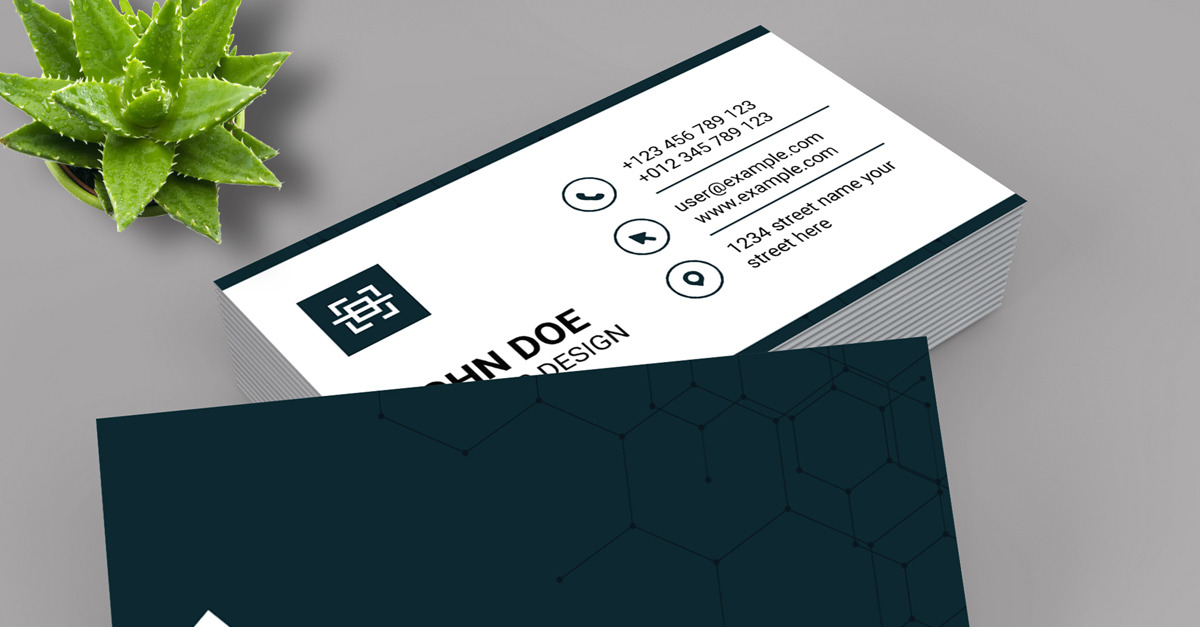 Simple Business Cards Template layout - TemplateMonster