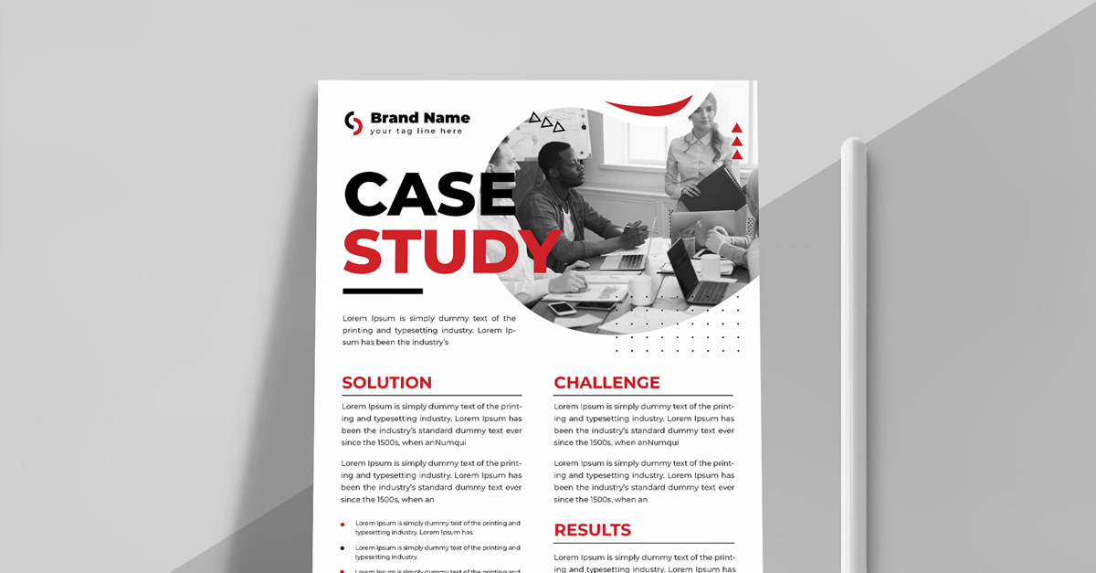 Vorlage für eine Marketing-Fallstudie - TemplateMonster