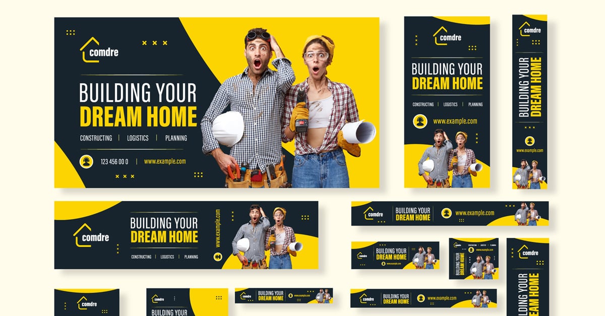 Building Your Home Web Banner Set #378813 - TemplateMonster