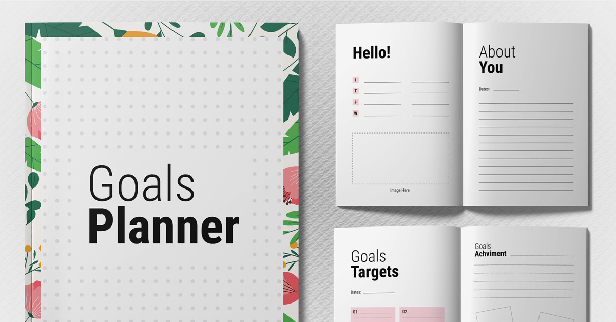 Goals Planner Worksheet Template #378913 - TemplateMonster