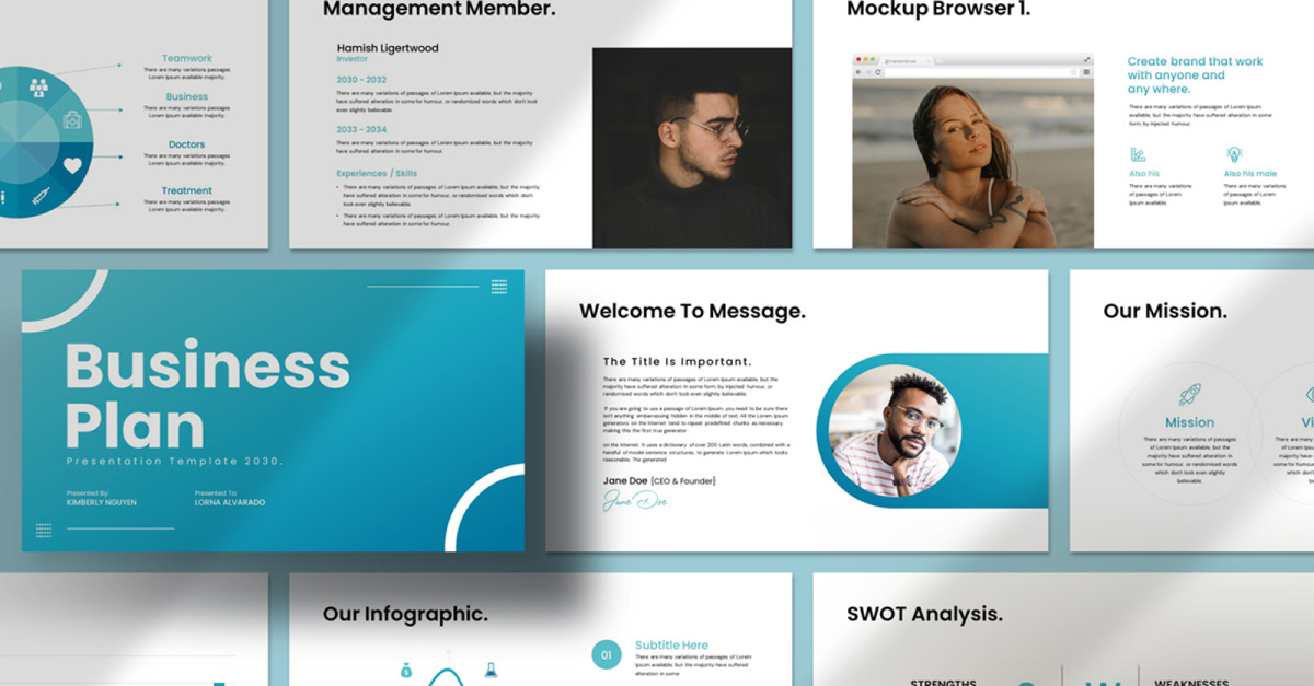 Biz Plan Layout Presentation Template - TemplateMonster