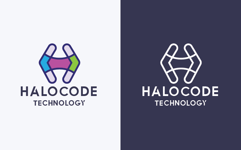 Código De Halo Letra H Logotipo Temp - TemplateMonster