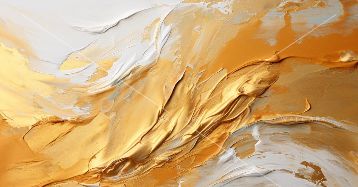 Golden Foil Art Abstract Expressions 2 - TemplateMonster