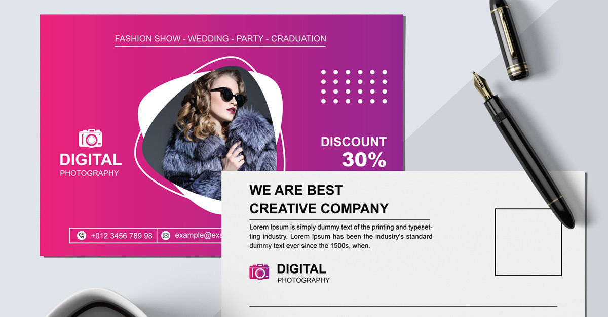 Layout dei modelli di cartoline fotografiche