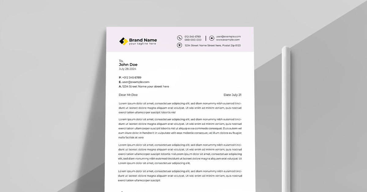 Modelli di layout di carta intestata - TemplateMonster